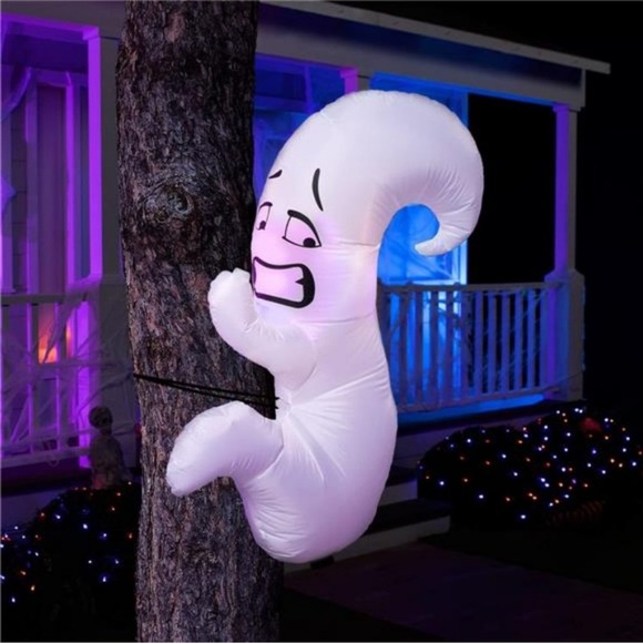 Holiday | 4 Ft Tall Halloween Inflatable Giant Ghost Hugging Tree With ...